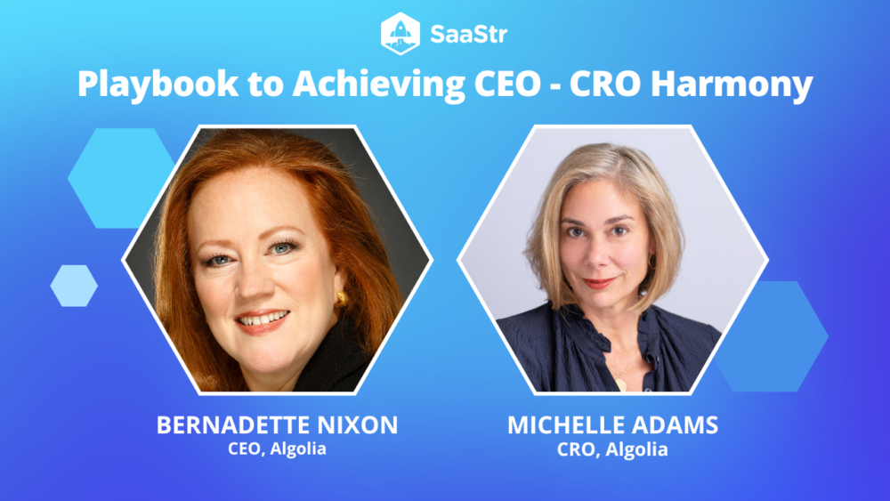Playbook to Achieving CEO-CRO Harmony with Algolia CEO Bernadette Nixon ...